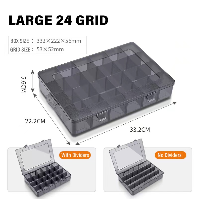 🔥Ship 24H🔥9-24 Grids Compartment Organiser Adjustable Tool Box ...