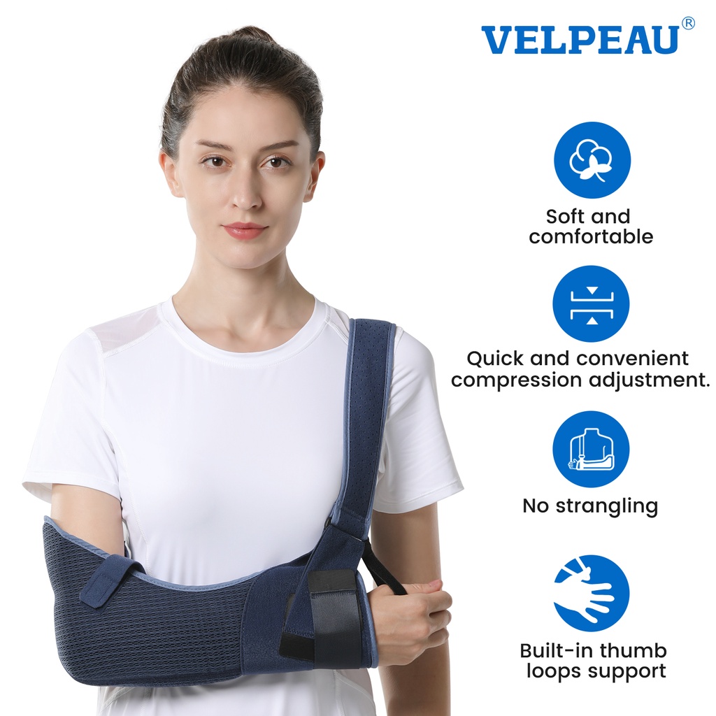 VELPEAU Arm Sling Support Breathable and Skin-Friendly Arm Sling For ...