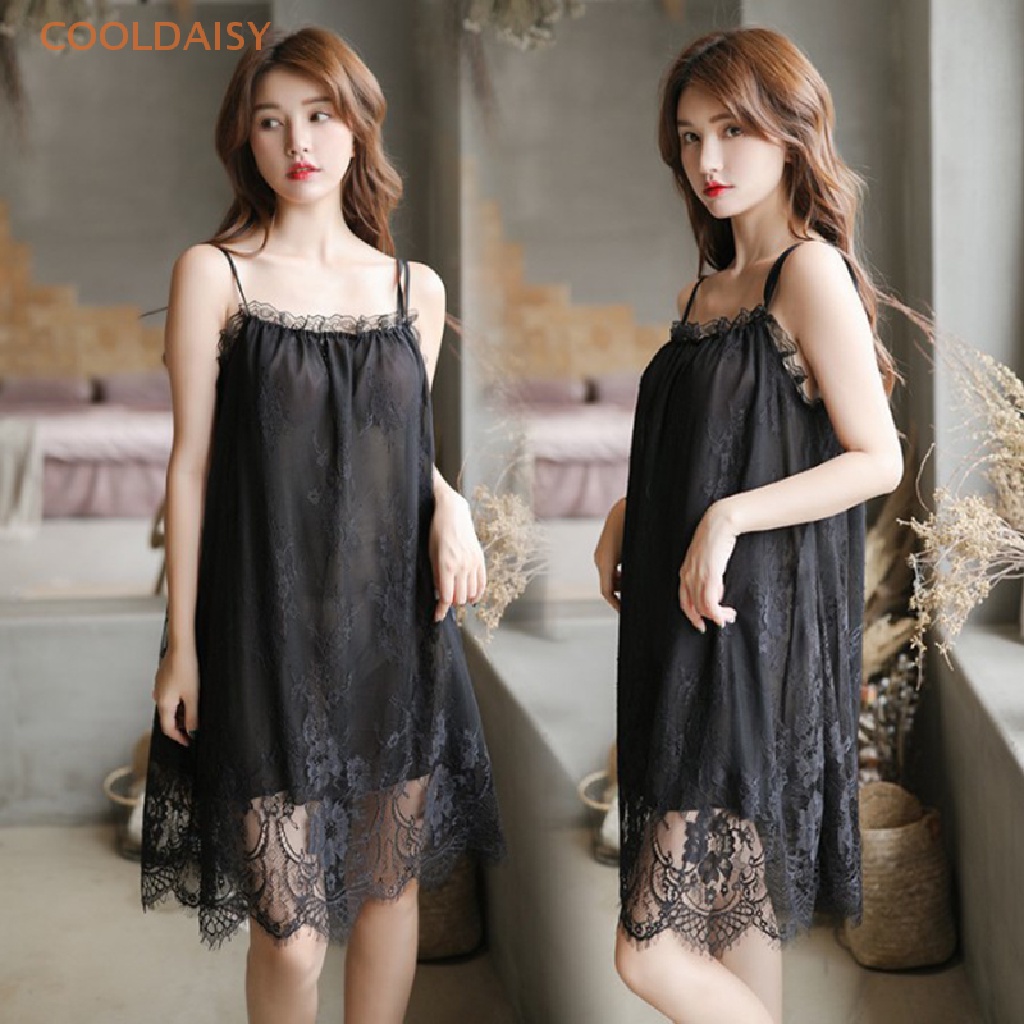 COOLDAISY Lace Night Dress Lingerie Nightgown Mini Nightwear Women ...