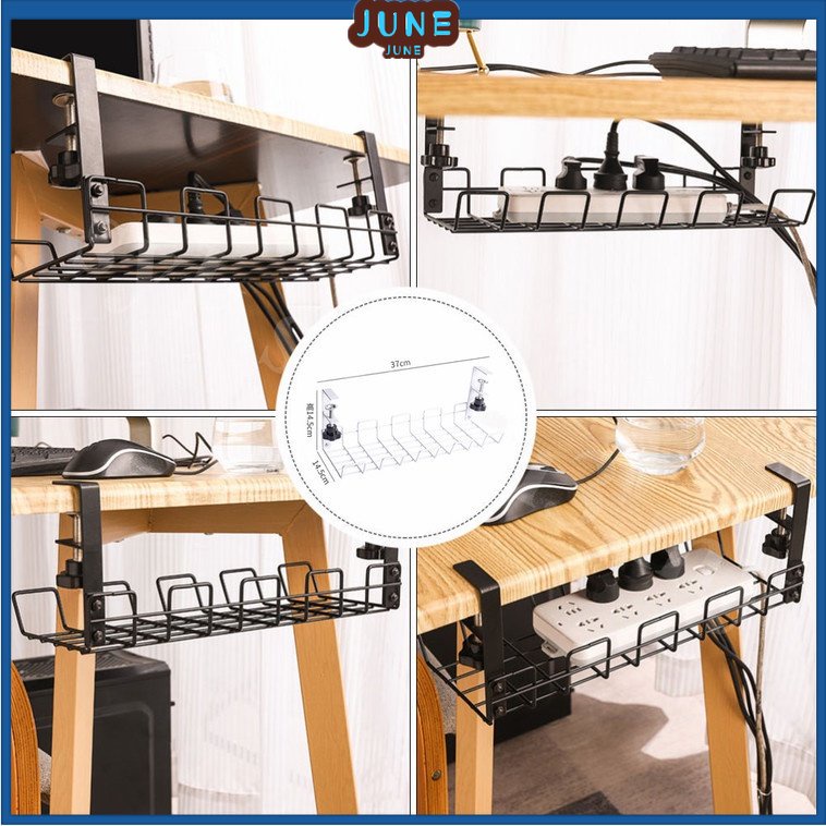Under Desk Cable Management Tray Clamp Hidden Cable Storage Hanging ...