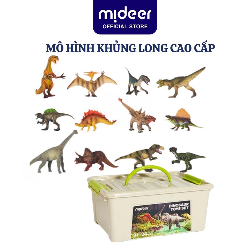 [Set Of 24] Mideer Dinosaur Toys mini Soft Rubber Dinosaur Model Set ...