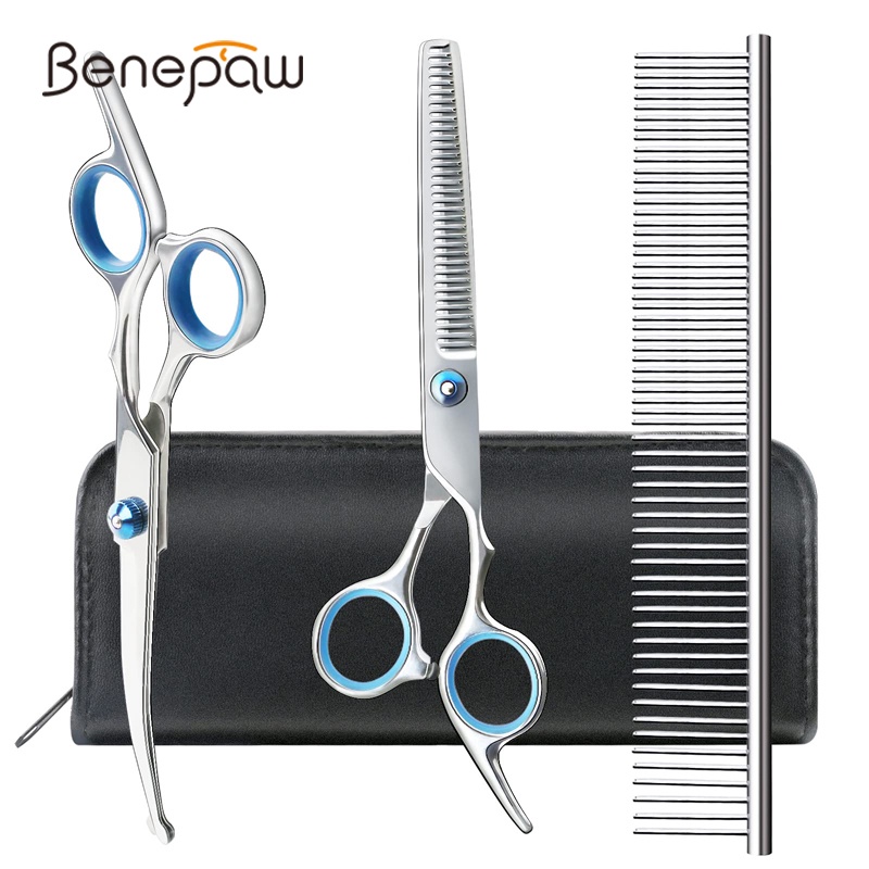 Benepaw Professional Safe Dog Scissors Clippers Kit Stainless Steel Cat ...