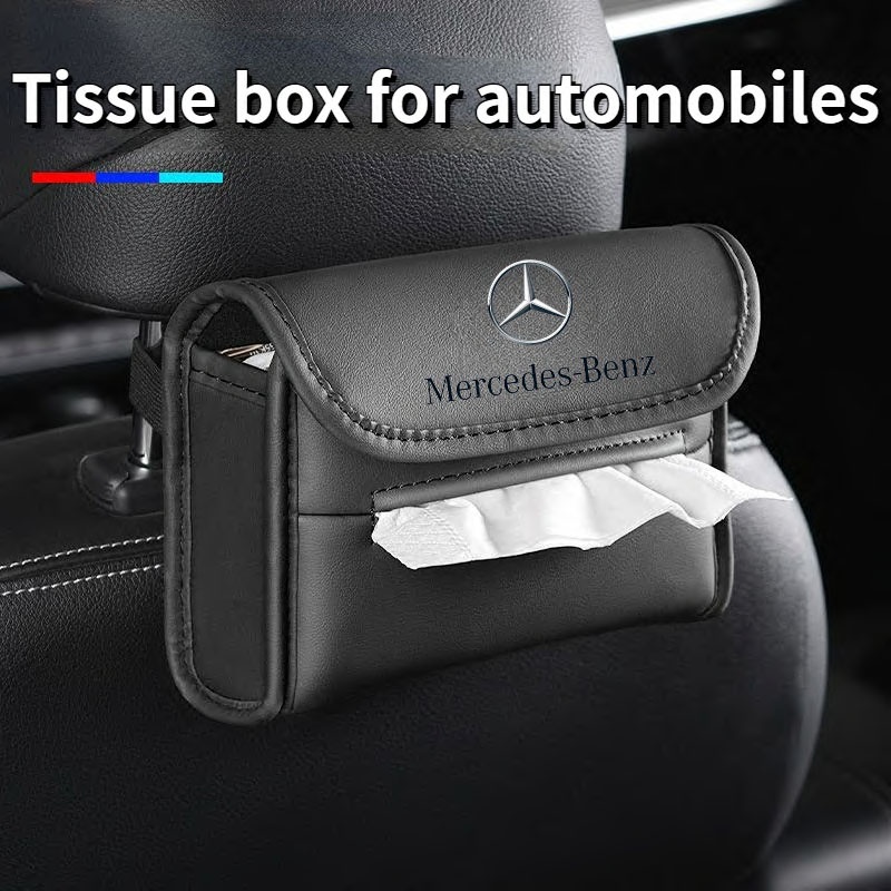 [ Mercedes Benz ] Car Tissue Box Seatback Haning Tissue Holder Car ...
