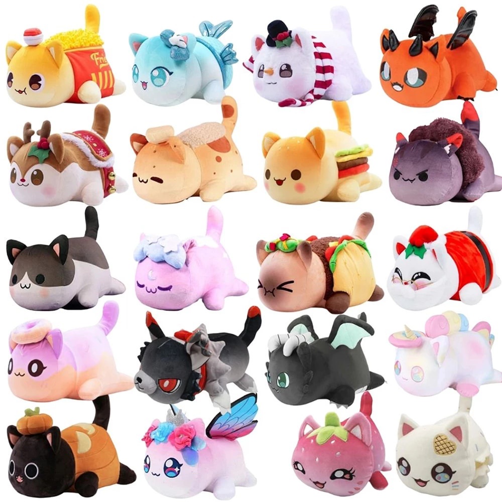 Newest Cute Aphmau Meow Cat Plush Toy Soft Meemeow Plush Donut Cat ...