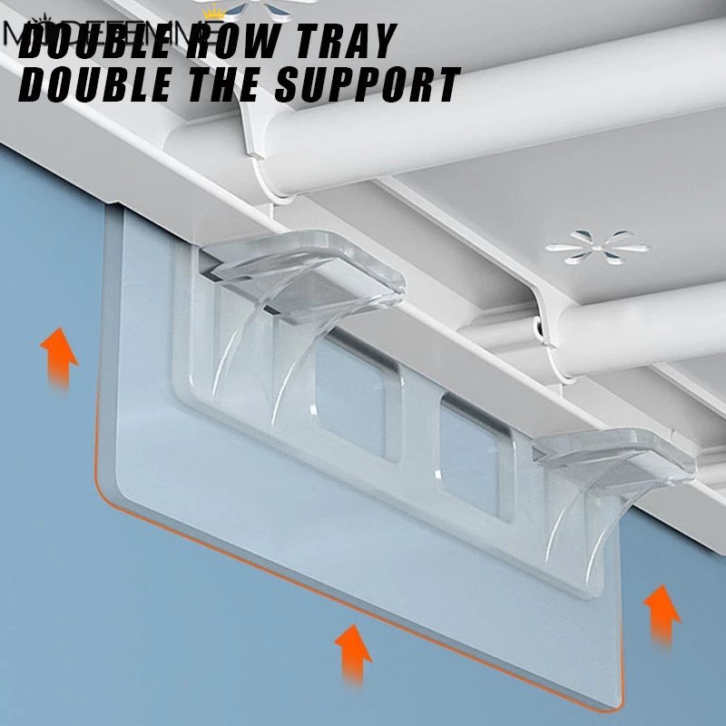 Double Row Hanger Cabinet Bracket Clip Wall-mounted Sticker Kitchen ...