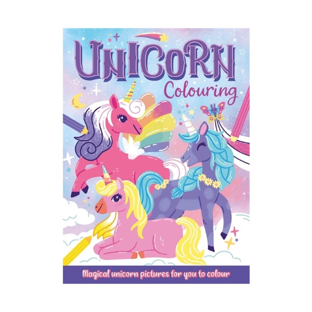 Magical Unicorns Colouring Book with Giant Pages for Kids to Doodle ...