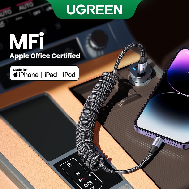 UGREEN 20W MFI Spring Lightning for Car Styling Storage Flexible 3A ...