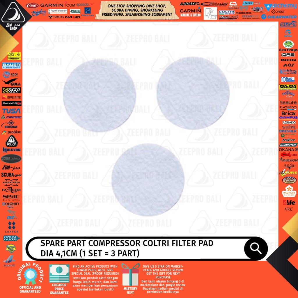 Cotton Filter Felt Pad Coltri Compressor Scuba Diving 5mm Diameter 4cm ...