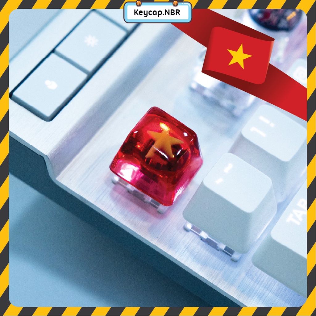 Red Flag Yellow Star Keycap decorates mechanical keyboard | Shopee ...