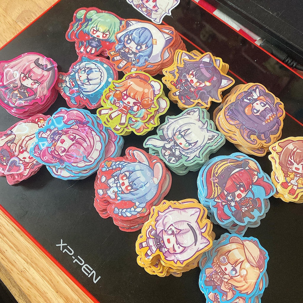 Gacha vtuber Hololive sticker (15 characters) | Shopee Singapore