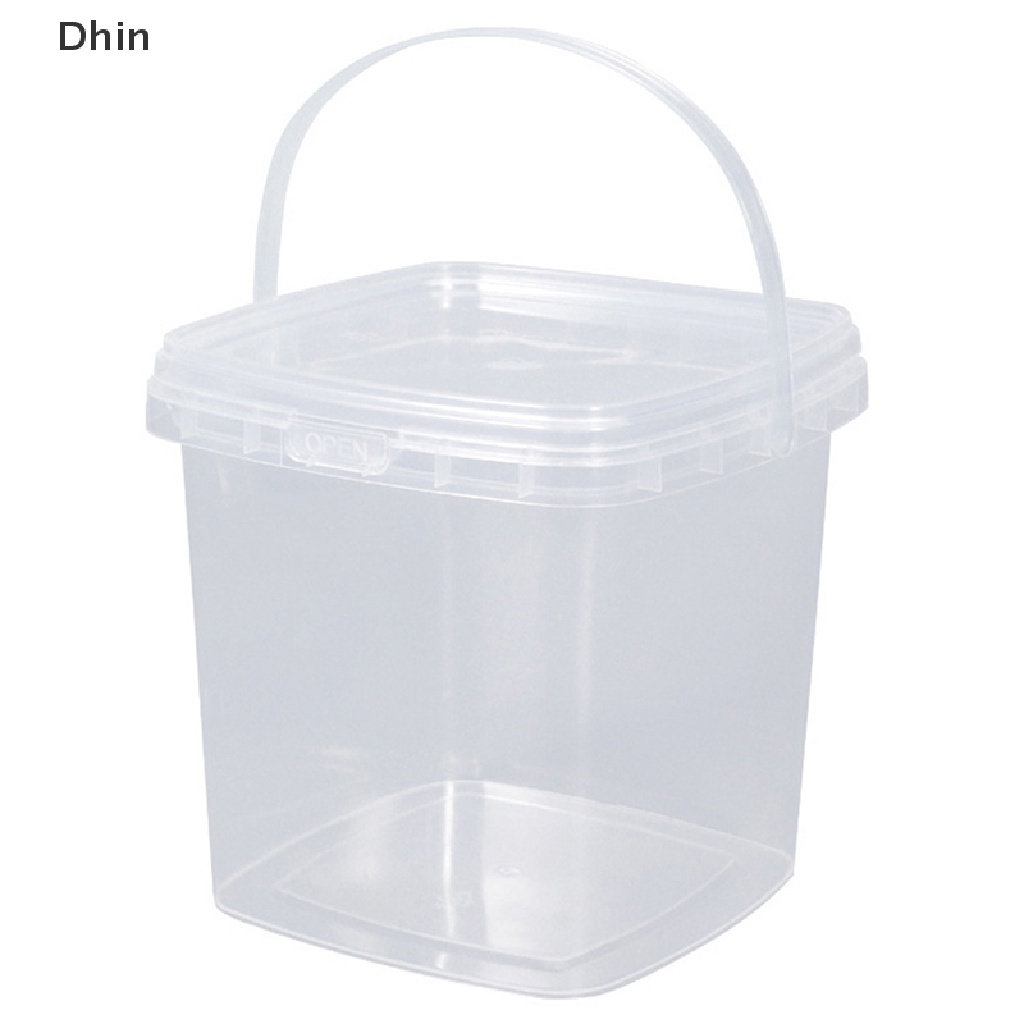 [Dhin] 280ML/500ML/1L/2L Plastic Bucket with Lid and handle Food Storge ...