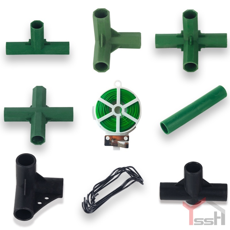 YSSH Plant Support Rod Spring Buckle Vine Climbing Frame Plastic Coated