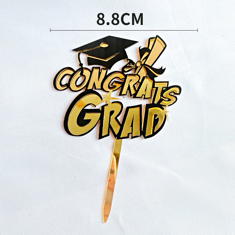 Congrats Grad Acrylic Cake Topper for 2023 Graduation Season Graduated ...