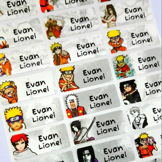 Naruto waterproof sticker name Label | Shopee Singapore