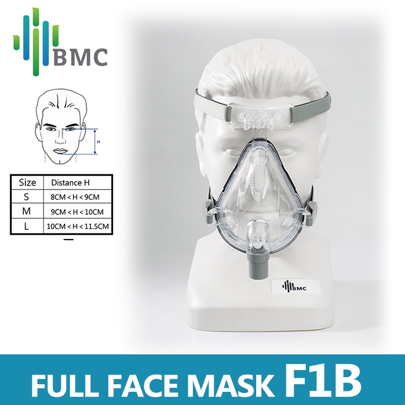 BMC F1B Full Face Mask CPAP FM1B Auto CPAP APAP BIPAP Full Face Mask ...