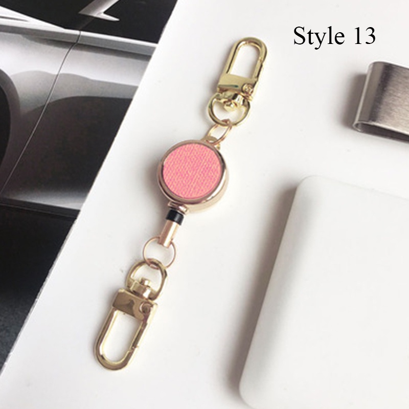 Key Ring Clip Badge Holder Pull Chain Reel ID Lanyard Name Tag Card ...