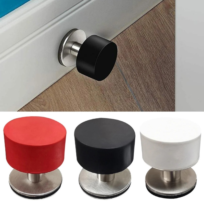 Non Punch Door Stopper Self Adhesive Heavy Duty Stainless Steel Stopper ...