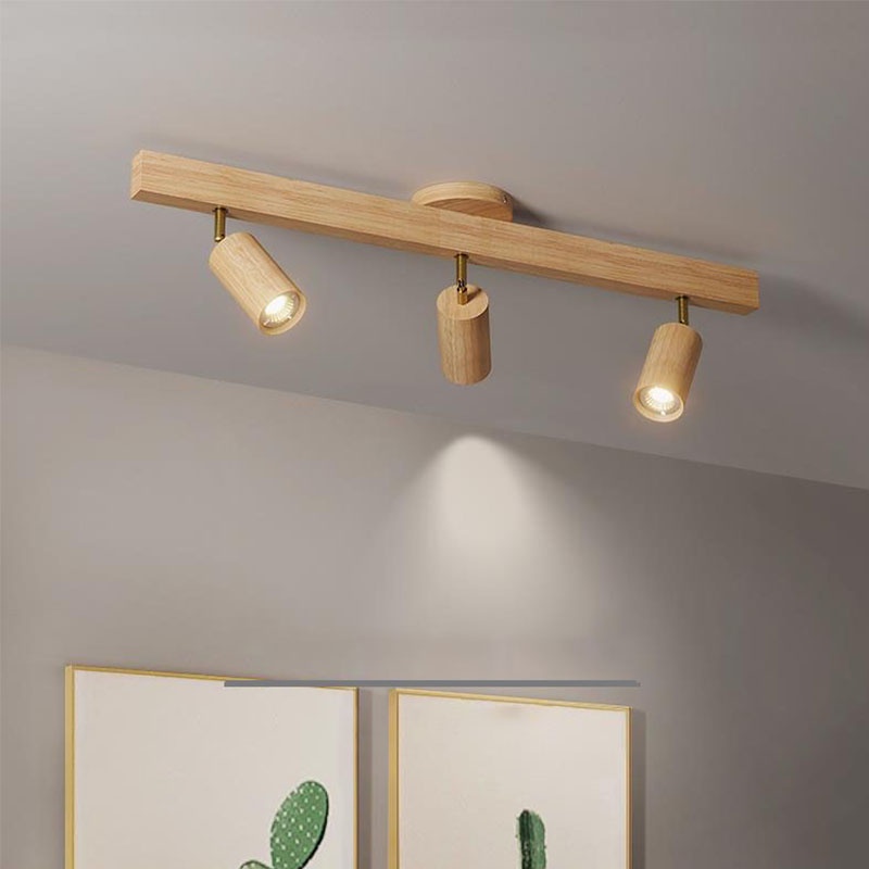 Modern Wooden Track Light Spotlight Downlight Aisle Light Living Room ...