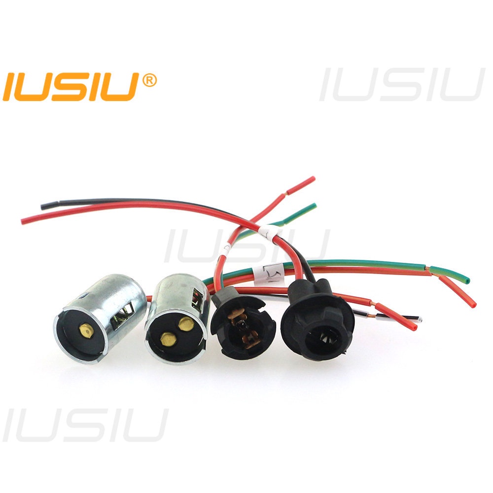 IUSIU Car Motorcycle Light Bulb Socket T10 Ba9s 1156 1157 T20 7440 7443 ...