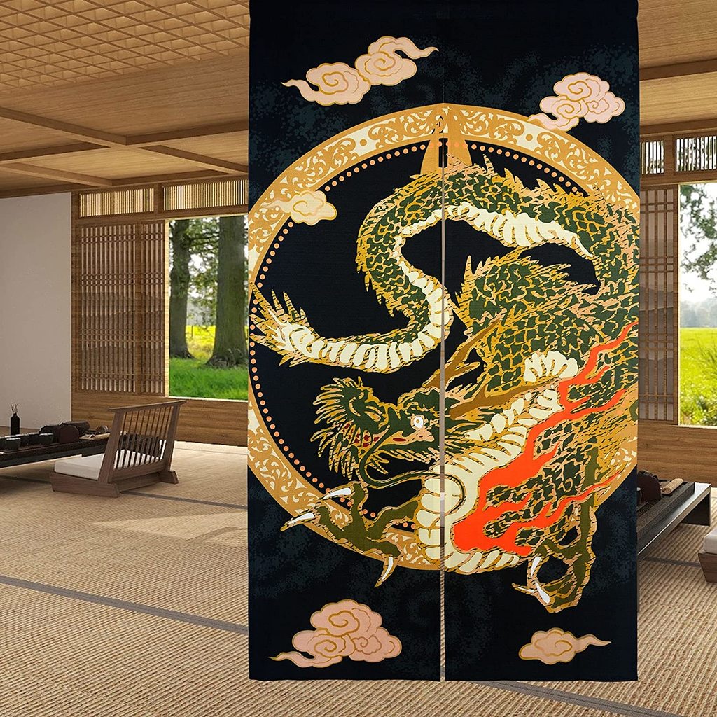 Japanese Noren Curtain Japanese Style Doorway Curtain Panel Traditional ...