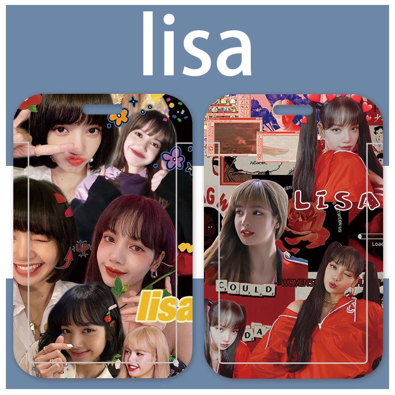【1】K-POP BLACKPINK Student Card Cover LISA Business Card Holder Work ID ...