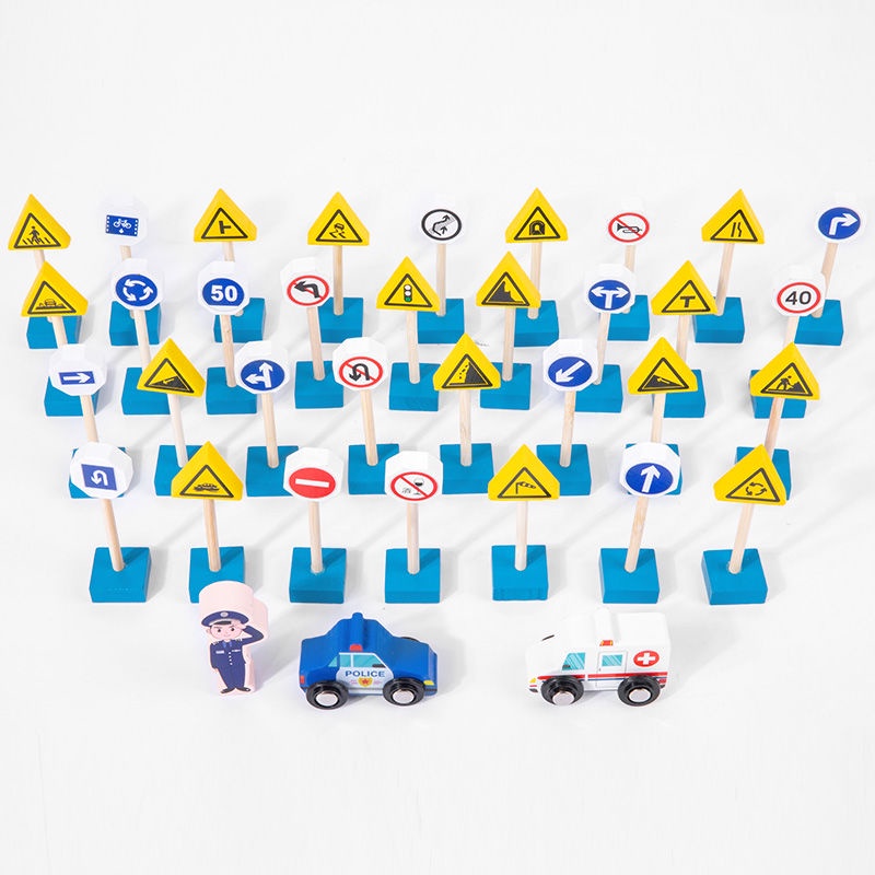 Kindergarten Montessori Early Education Model Scene Traffic Signs ...