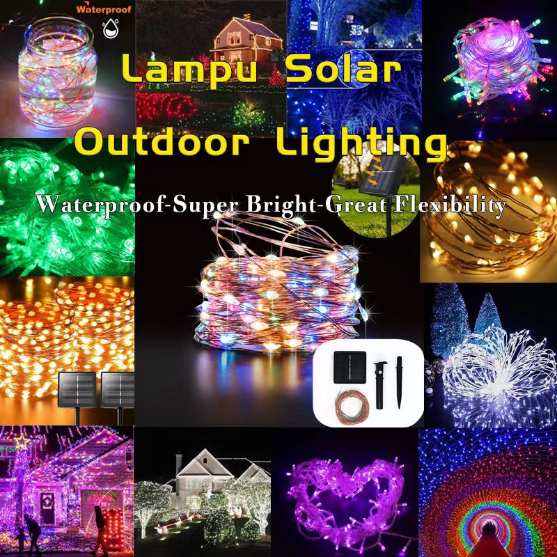 32m 22m 17m 12M 5m DIY Solar Fairy Light LED String Fairy Light Solar LED Outdoor Light Twinkle ...