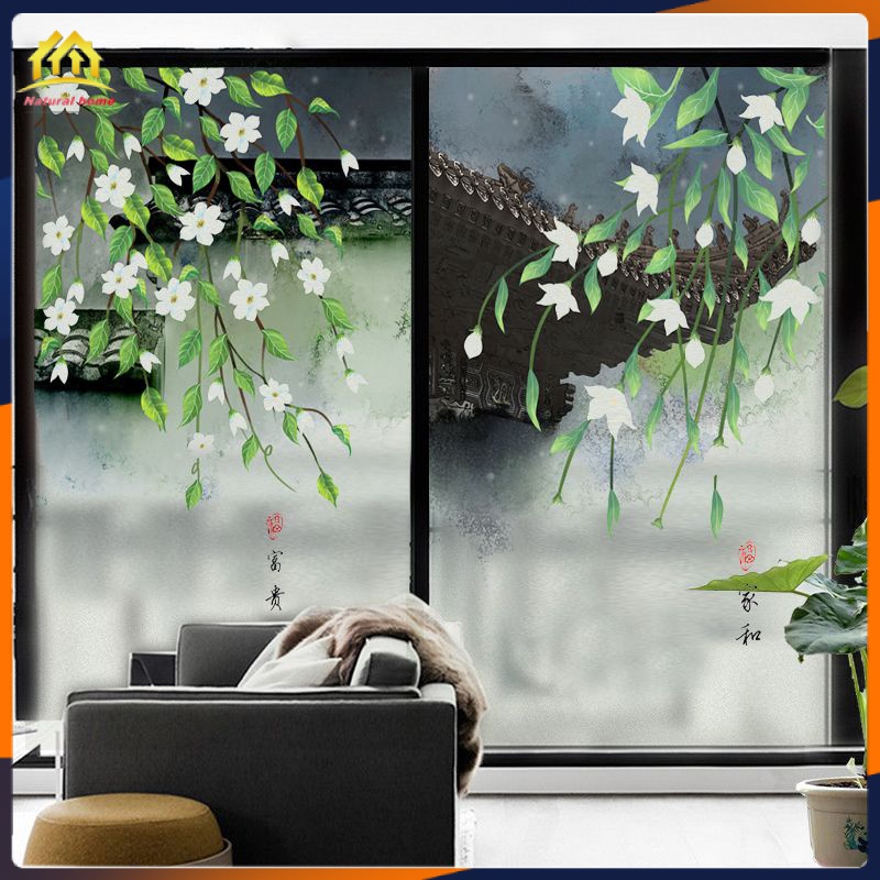 Window Glass Stickers Bathroom Transparent and Opaque Anti-Transparent ...