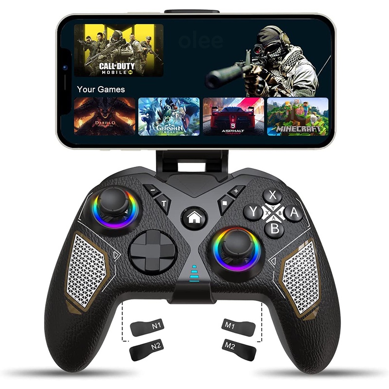 Game Controller for iPhone/iOS/Android/PC/N-Switch, Bluetooth Gamepad ...