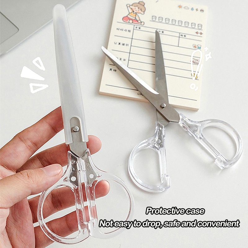 Transparent Scissors with Protective Case Scissors Student DIY Paper ...