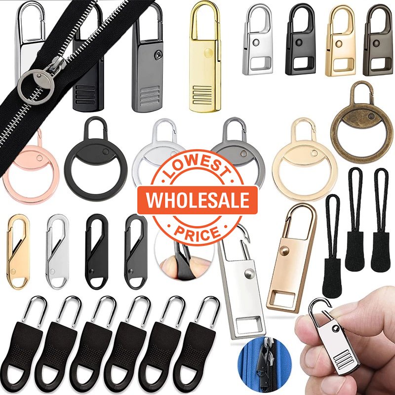 [Wholesale] 1/10Pcs Universal Metal Backpack Zipper Head Pull ...