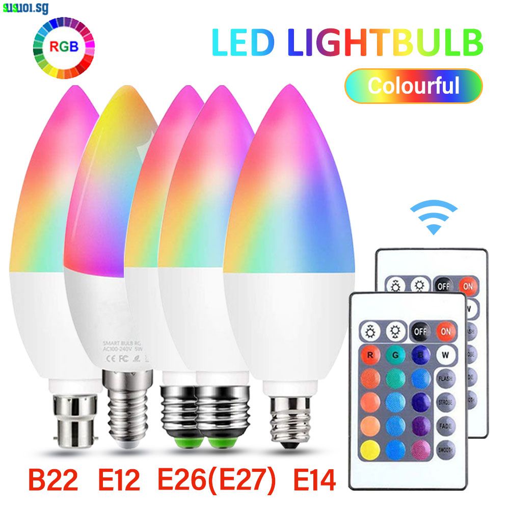 E14/e122/b22 Led Bulb Candle Light Smart Indoor Neon Sign Rgb Lamp ...