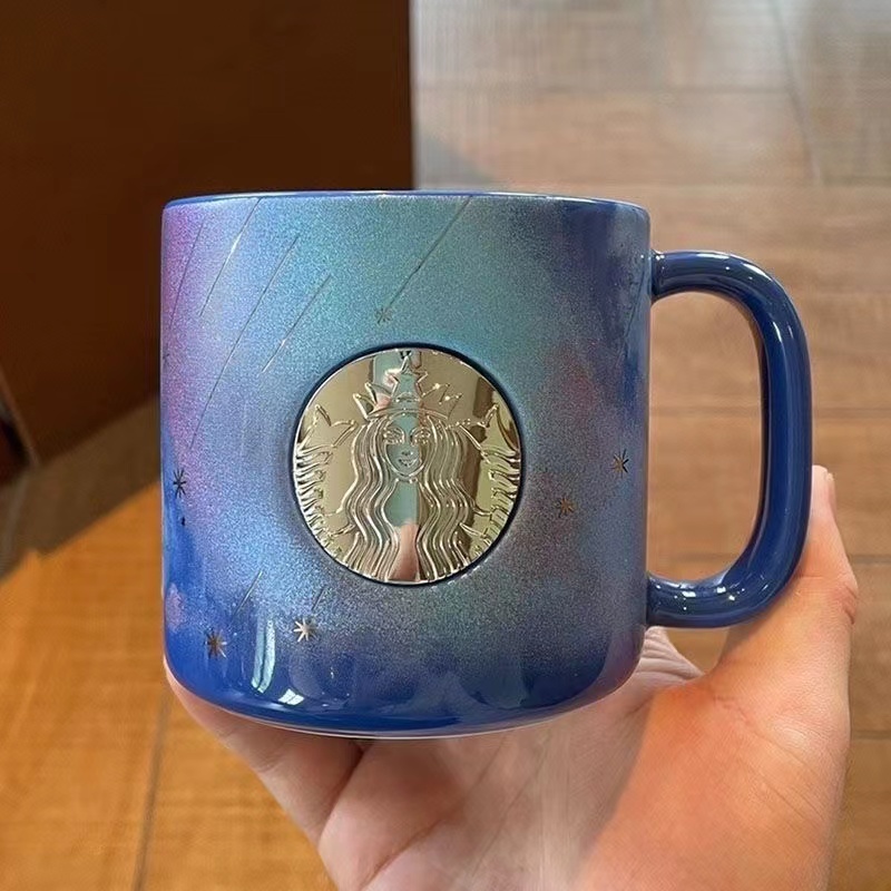 Starbucks Cup Starry Sky Cup Constellation Cup Blue Fatty Gradient ...