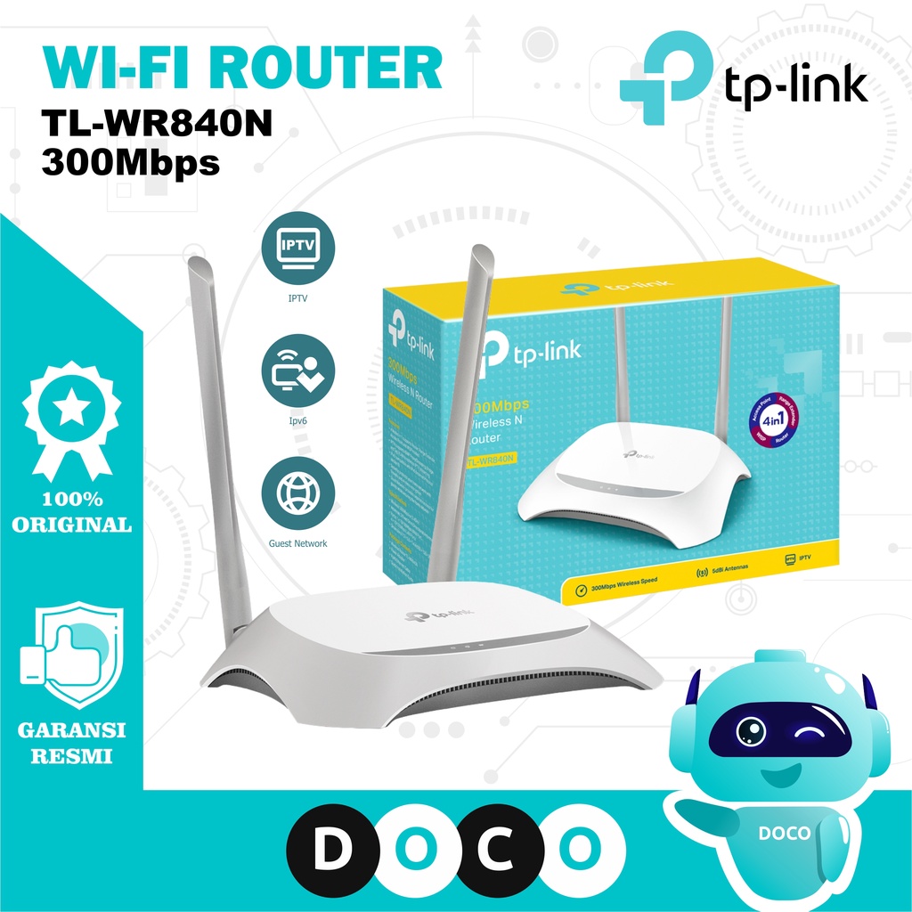 Tp-link Wireless N Router TL-WR840N TL WR 840N 840 300Mbps Wi-fi Modem ...