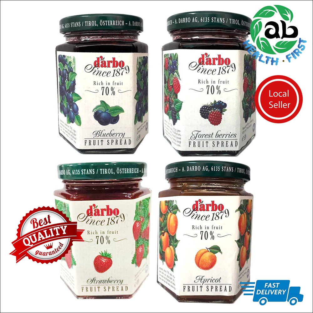 Darbo Forest Berries/Blueberry/Apricot/Strawberry Double Fruit Spread ...