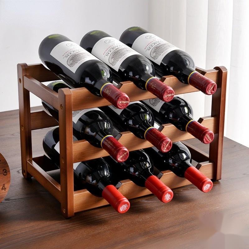 Wine Rack Red Wine Rack Solid Wood Champagne Red Wine Rack Shelf ...