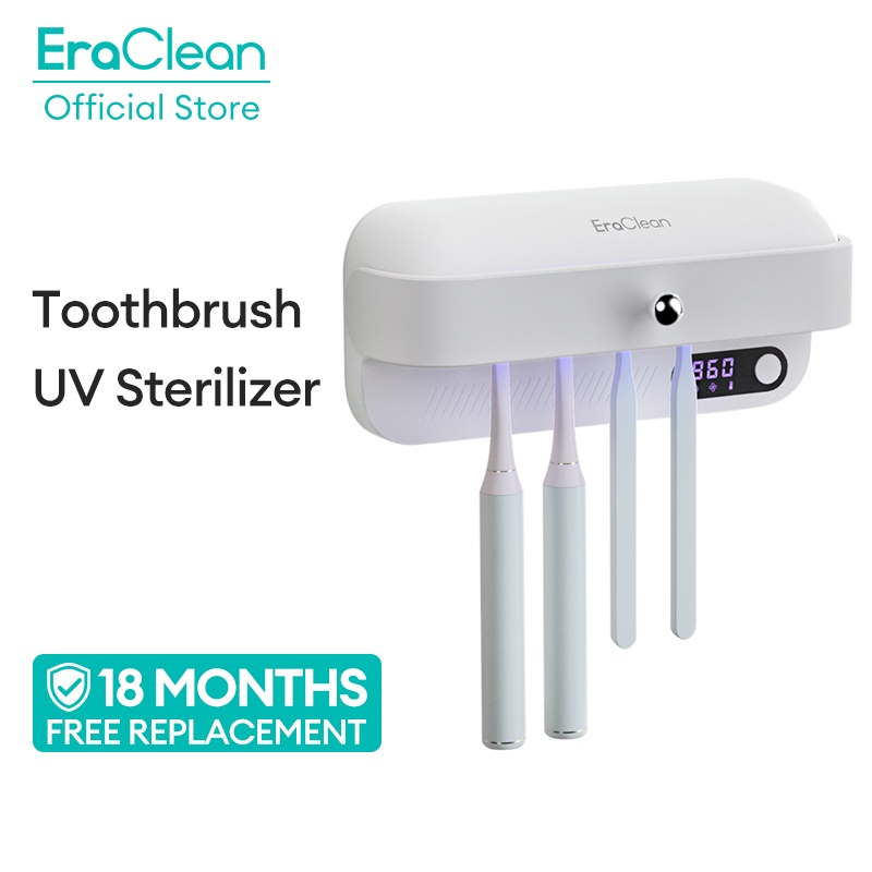 EraClean XD-TB01 Toothbrush UV Sterilizer Wall Mounted Tooth Brush ...