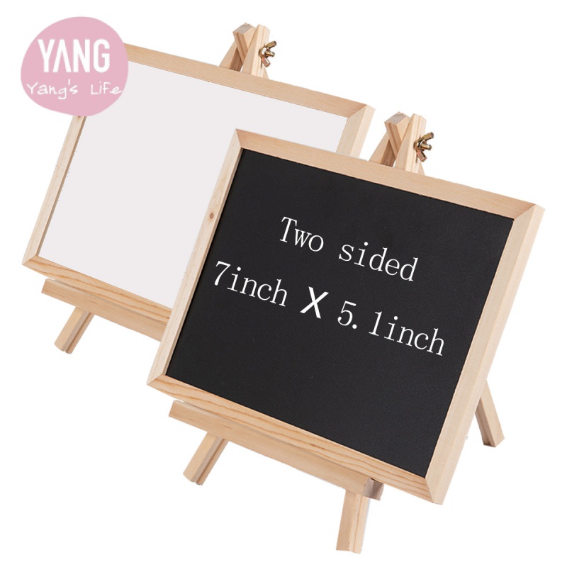 Double-Sided Blackboard Wooden Bar Small Event Prompt Sign Milk Tea ...