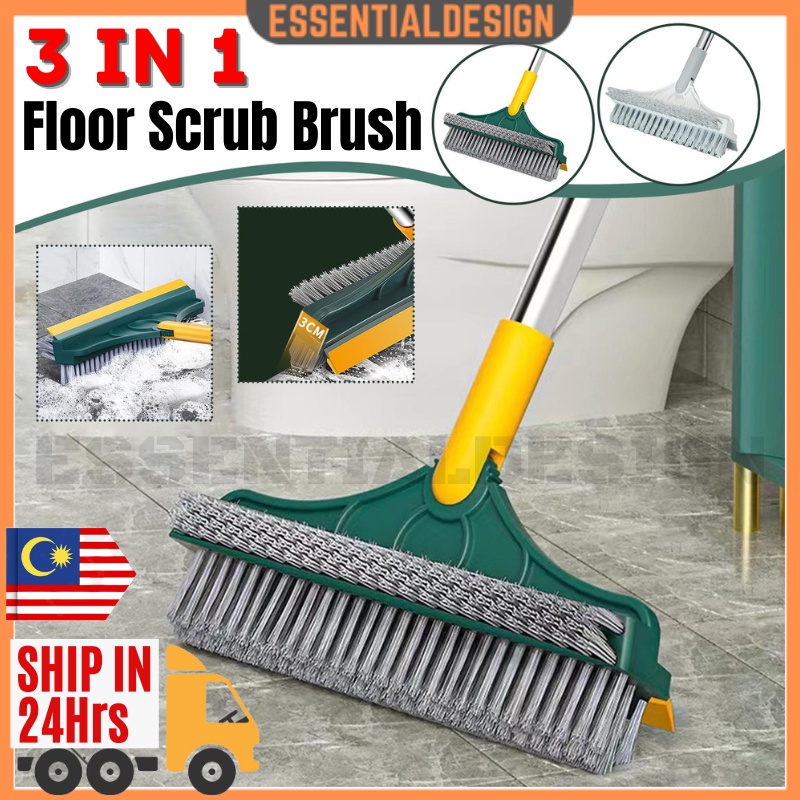 NEW V Shape 3 In 1 Magic Broom Scrub Brush Penyapu Lantai Floor Tile ...