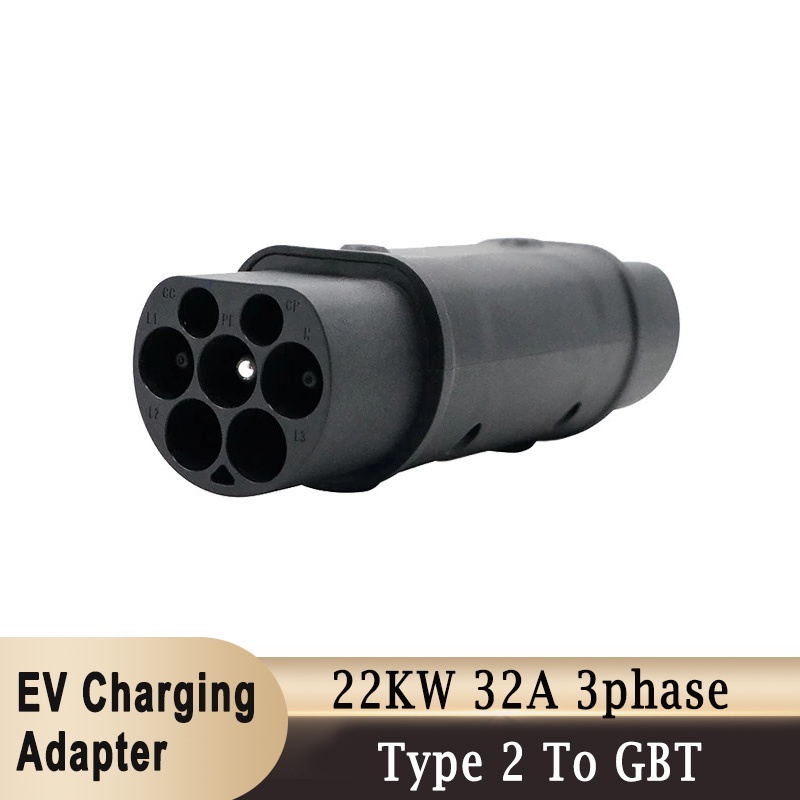 32A Type 2 To GBT EV Electric Vehicle Charging Adapter 1/3Phase 7.2 ...