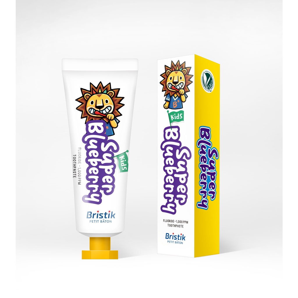 Bristik Kids Toothpaste 1,000ppm Fluoride Blueberry Flavor 50g | Shopee ...