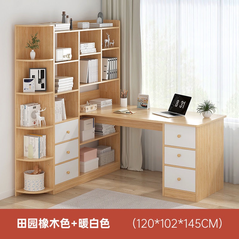 【In stock】2-level Bookshelf desk / With the drawer / Office desk ...