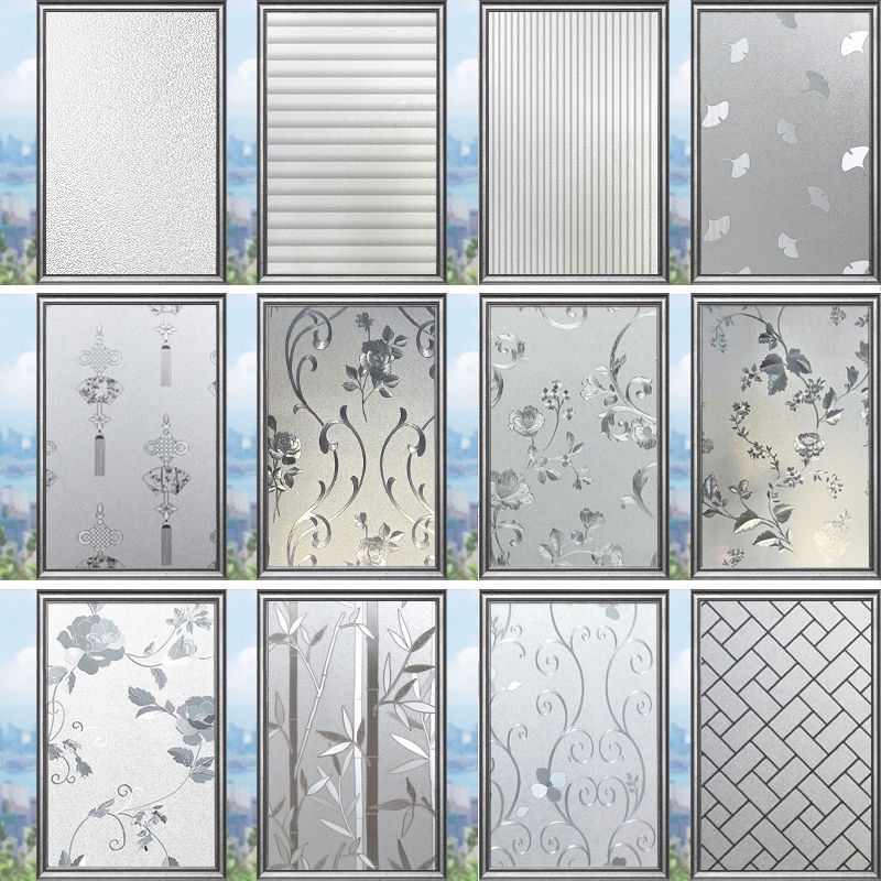 Window Privacy Glass Sticker Bathroom Anti-Glare Shading Paper Frosted ...