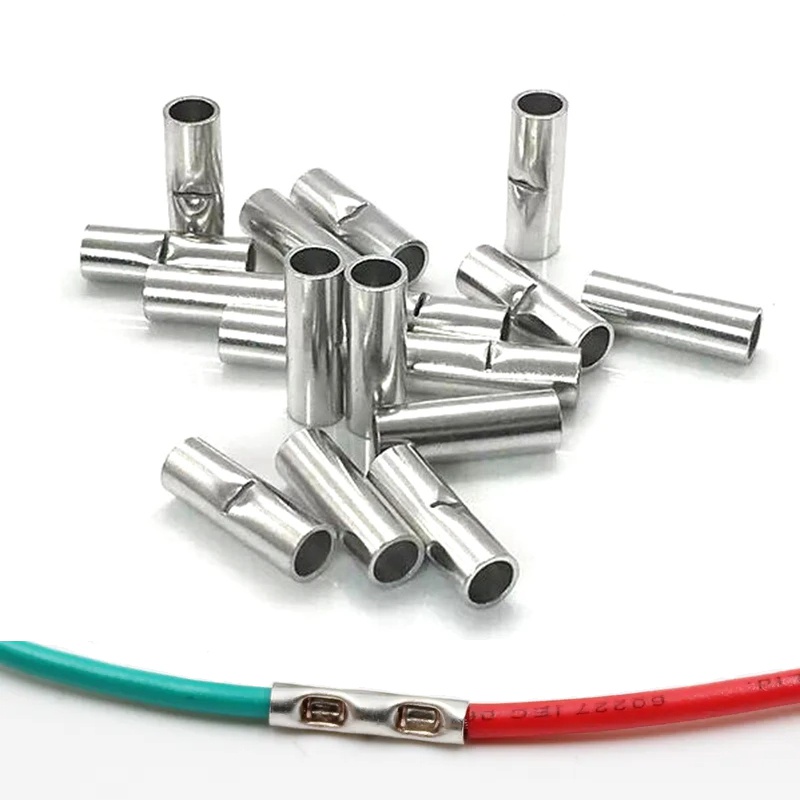50Pcs/lot Butt Wire Connector AWG 22-8 Pure Copper Tinned Splice Crimp ...
