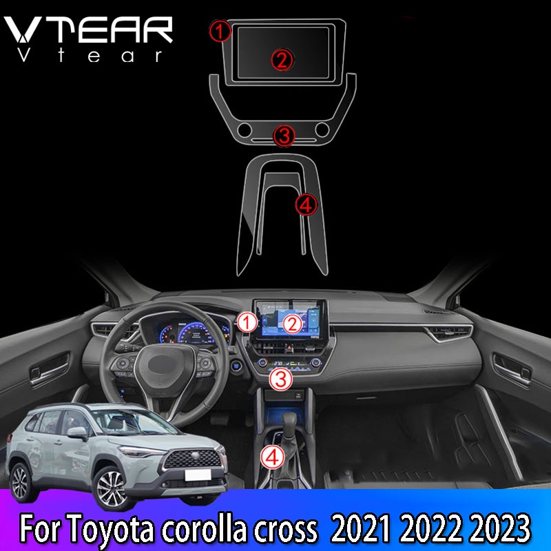 Vtear For Toyota COROLLA CROSS 2021-2023 TPU Transparent Film Steering ...