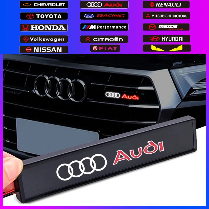 Car radiator grille, screen light, car logo, personalized appearance ...