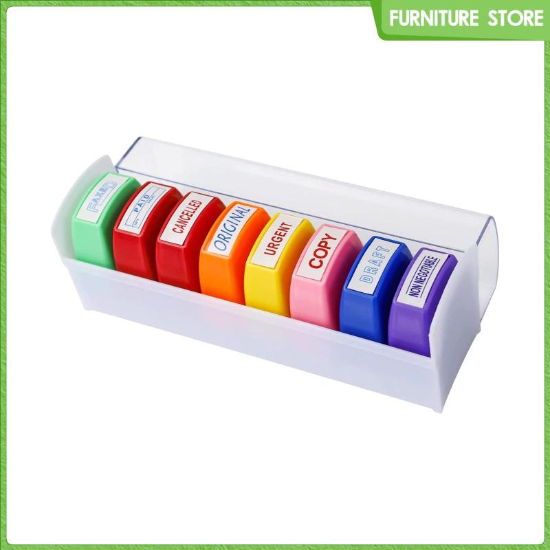 [Wishshopeelxj] 8x Office Stamp Stamper Text Stamps Inking Account ...