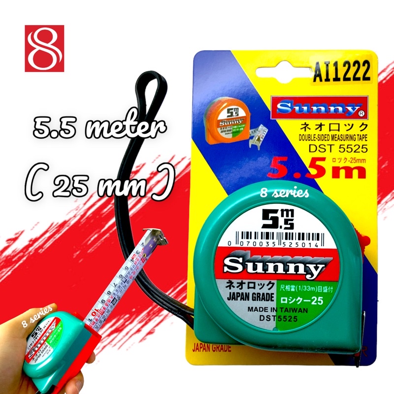 JAPAN grade / SUNNY Measuring Tape / Foldable Ruller with stopper ...