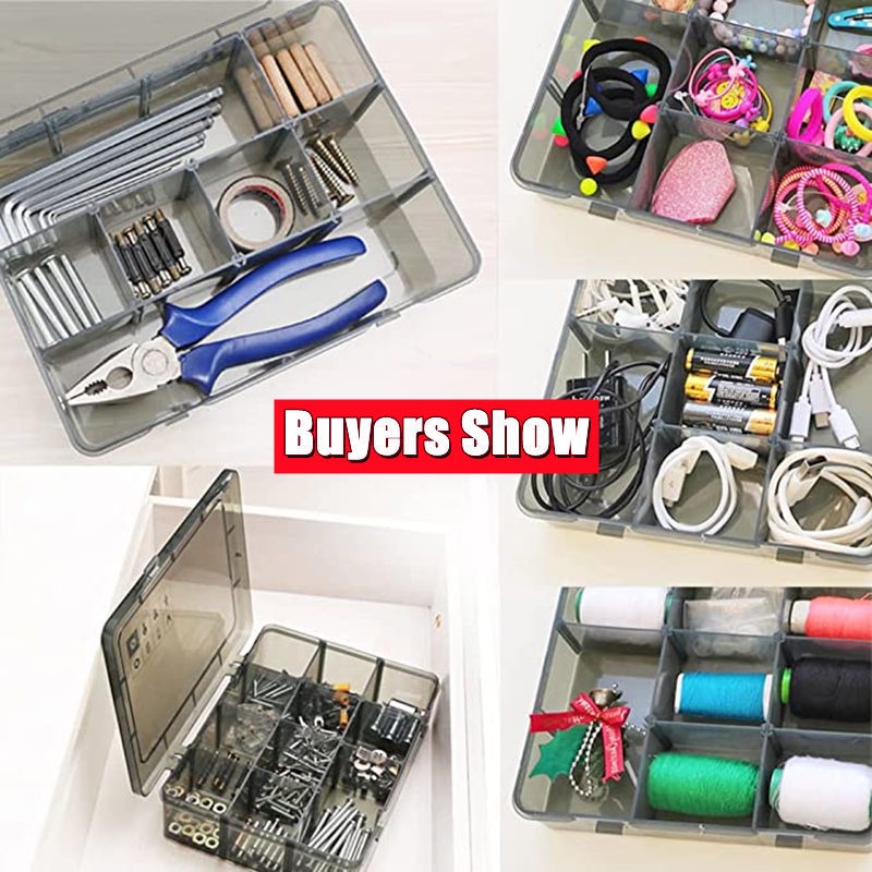🔥Ship 24H🔥9-24 Grids Compartment Organiser Adjustable Tool Box ...