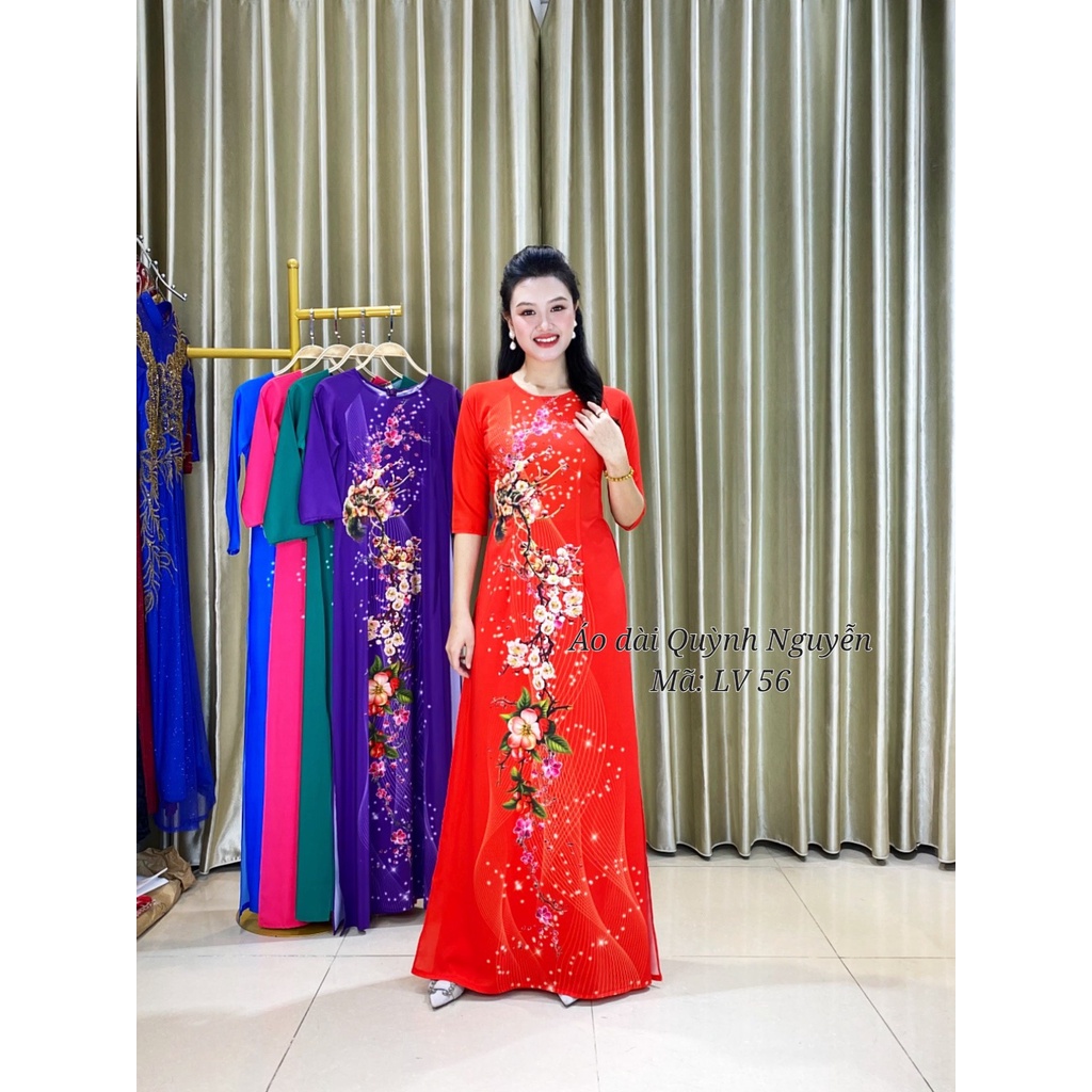 Innovative Ao Dai, Luxurious CNY Sharp 6d Printed Ao Dai, 5 Colors Full ...